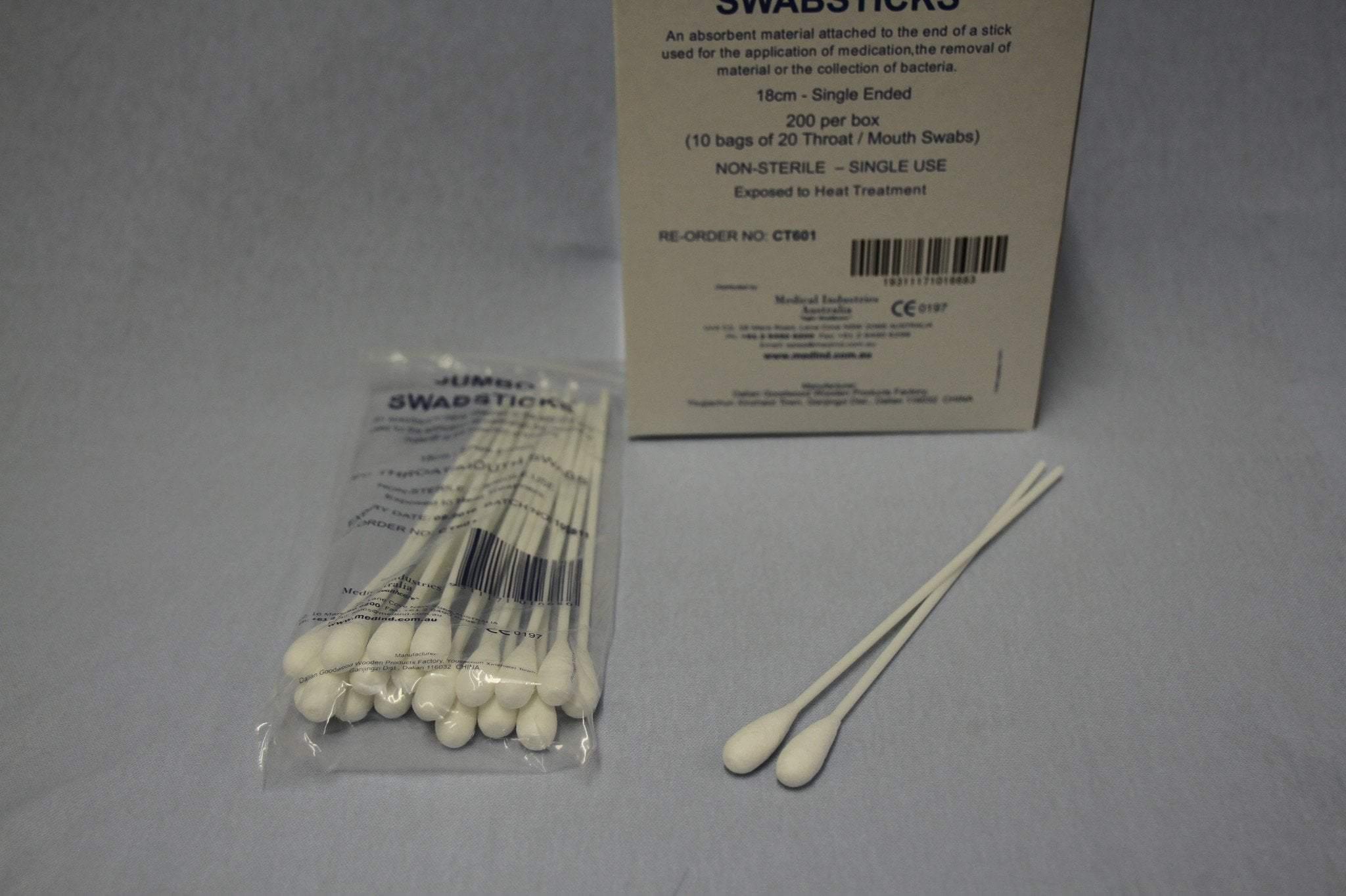 Jumbo Swab Sticks- Single-ended 20/Pack | InterAktiv Health