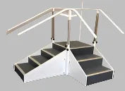 Vectorius Deluxe Corner Exercise Stairs with Height Adjustable Rails